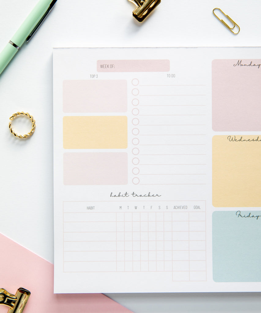 Weekly Notepad Planner: Color Version – lamare